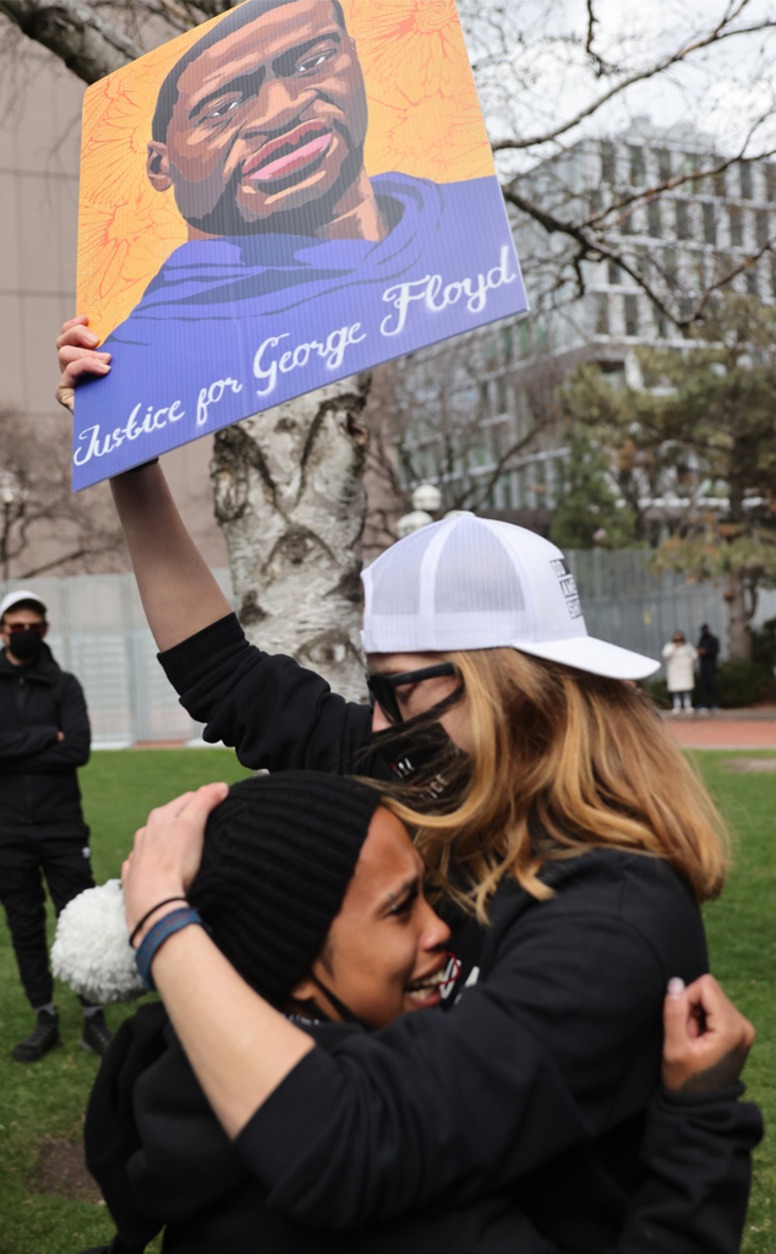 Photos From Community Members React As Derek Chauvin Is Found Guilty In